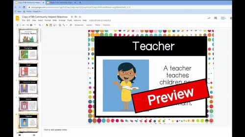 Community Helpers & Places Lessons for Google Slides™ + Vocabulary ...