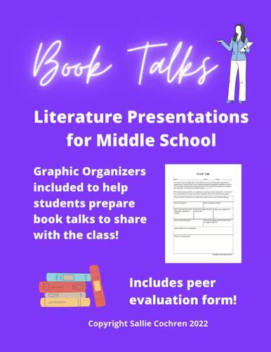 Book Talks (Literature Presentations/Response to Literature), Middle School
