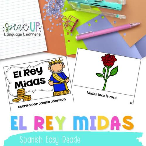 El Rey Midas Spanish Simple Fairy Tale Reader Easy Beginning Mini Book
