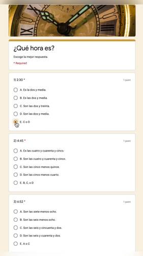 Telling Time in Spanish La hora y las clases Digital and Printable ...