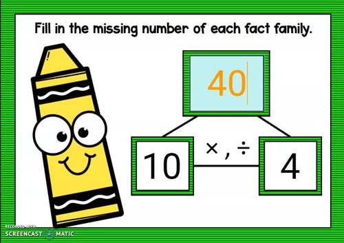 Number Bonds Fact Family Table of 10 Boom Cards™ Distance Learning