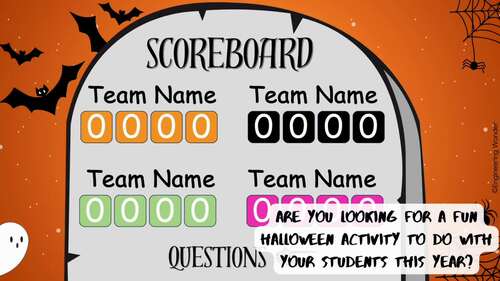 Halloween Trivia Game - Halloween Jeopardy - Halloween Activities