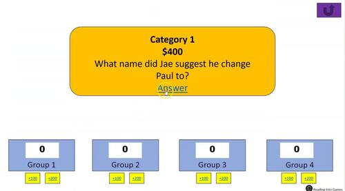 You Are Here: Connecting Flights Jeopardy 2024-2025 Bluebonnet Nominee