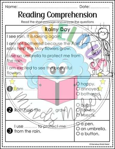 Spring Reading Comprehension Passages | Emergent Reader | March, April ...