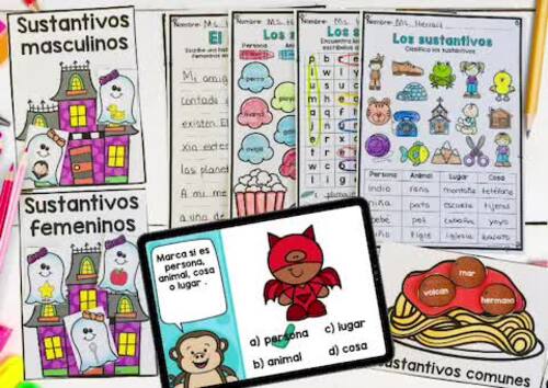Sustantivos, Verbos, Adjetivos y Sinónimos | Nouns, verbs, adjectives ...