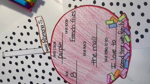 All About Me Back to School Craft Candy Apple by The Teaching Diva Corner