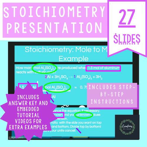 Stoichiometry - PowerPoint Presentation - Step-by-Step Ex. -Distance ...