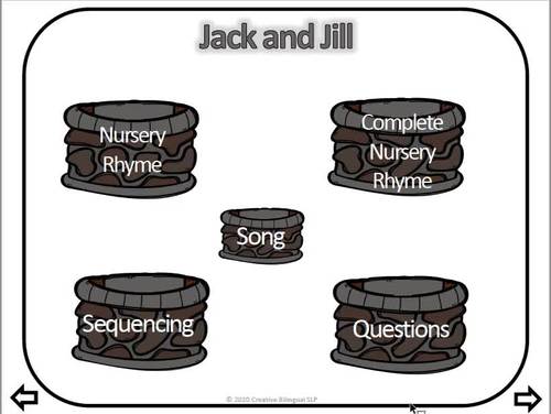 Interactive Nursery Rhyme - Jack and Jill by Culturally Speaking SLPs