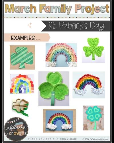 March Family Project | St. Patrick's Day Themed | Rainbow & Shamrock