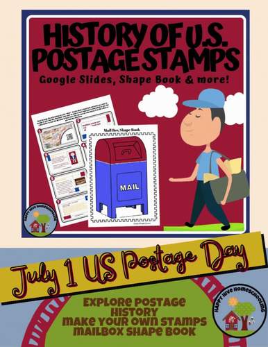 History of US Postage Stamps by Happy Hive Homeschooling | TPT