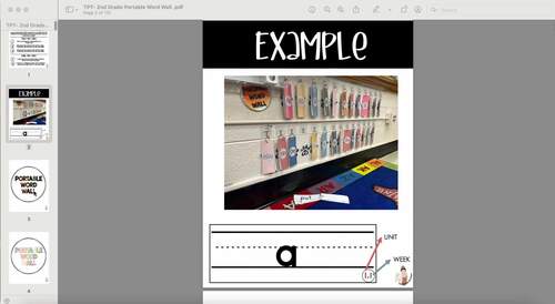 1st Grade: Portable Word Wall- BENCHMARK HFW by CreativelyMsCooper