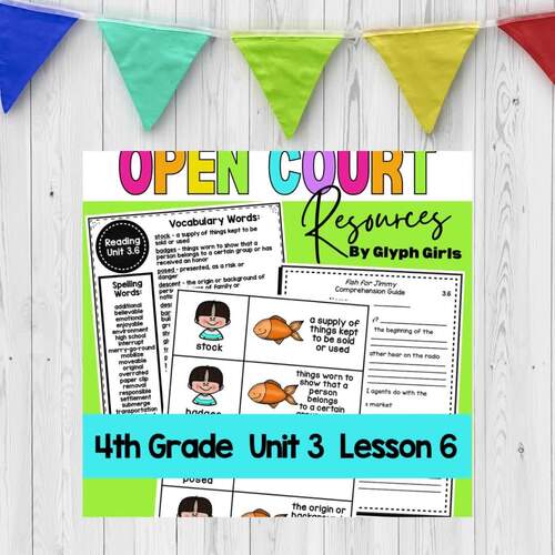 Open Court Reading 4th Grade Unit 3, Lesson 6 Resources by Glyph Girls
