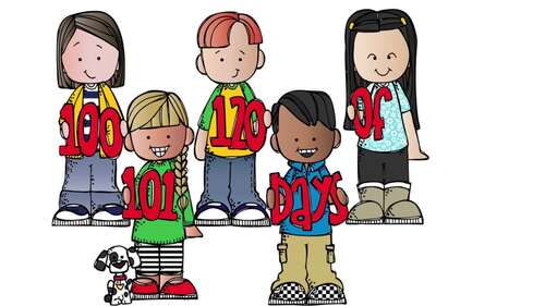 100 101 120 Days of School clip art Class Party clip art Mini | TPT