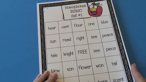 Homophone Games | BINGO #1 by Learning Under Sail | TPT