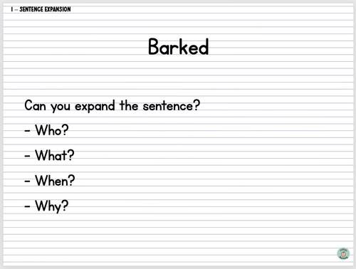 Year 1 Expanding Sentences 2 - When, Where, Why, Who & What - Explicit ...
