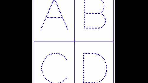 Alphabet tracing flashcards number tracing Flashcards Blue printable