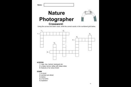 Nature Reading Comprehension Passage 3 Nature Photographer (Grade 2-3 ...