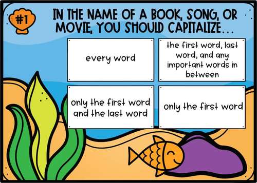 Punctuation & Capitalization Grammar Review Deck Boom Cards™ Digital ...