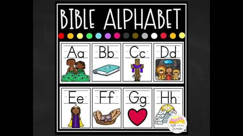 Bible Alphabet Posters and Flash Cards - Bible ABC Curriculum | TPT