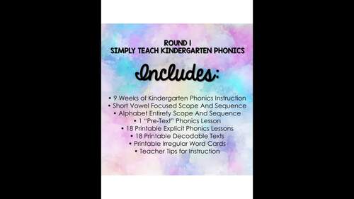 Simply Teach Kindergarten Phonics - Alphabet and CVC- ROUND 1 | TPT