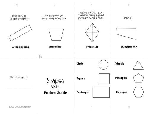 2D Shapes and 3D Shapes Pocket Guide (2 Volumes) | Printable Mini Books