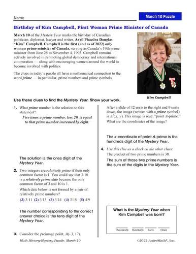 March 10: Kim Campbell, Canada's First Woman Prime Minister | Primes in ...