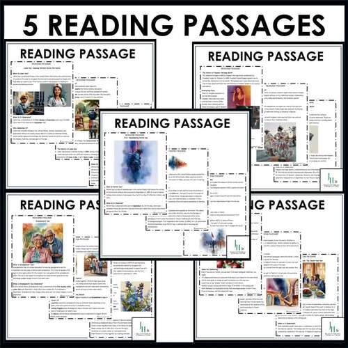September Activities | Reading Comprehension | Puzzles | Middle | Games