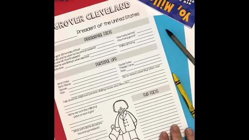 US Presidents Research Workbook for Middle & High School - Cursive Version