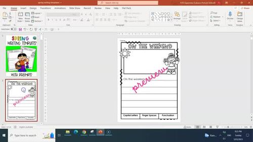 March Writing Prompts for 2nd Grade & 1st Grade - Spring Bulletin Board