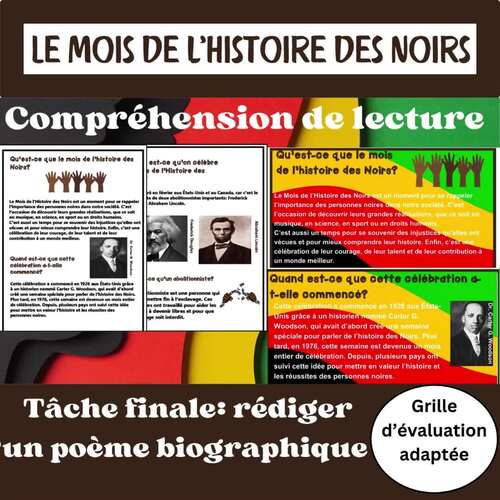 French Black History Month Activities-Le Mois de l'Histoire des Noirs ...