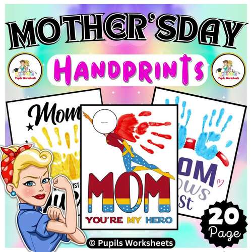 Mothers Day Handprint Craft - Mothers Day Handprint and Card Templates!