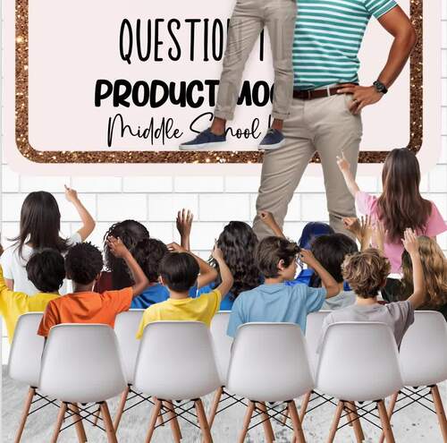 Middle School Student and Teacher Questions raise hands mockup MOVEABLE ...