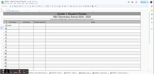 GRADES 1 - 6 Ontario Math Curriculum Checklist Bundle | EDITABLE Google ...