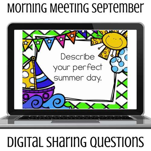 Sharing & Discussion Morning Meeting Digital Slides- Back to School ...