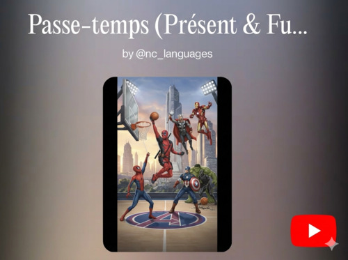 FRENCH SONG Grade 7 Unit 5: Les passe-temps (Présent & futur proche)