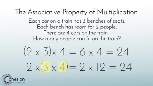 Multiply Using the Associative Property by Cohesion Education | TPT