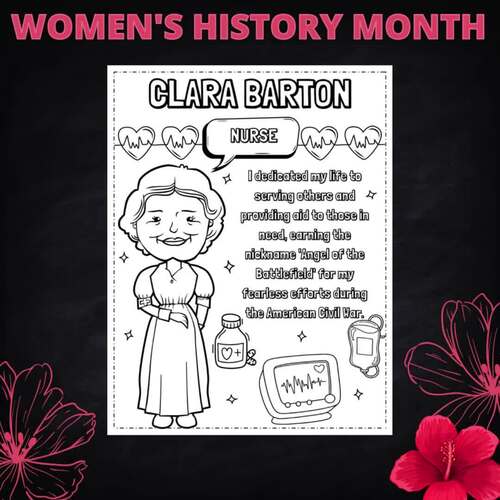 Women's history month bulletin board, Influential Women coloring pages