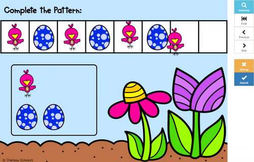 Patterns Boom Cards™ Spring Theme by Created by Chelsea | TPT