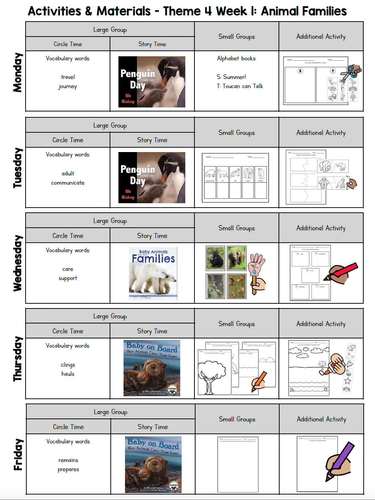 PreK my Way Inspired - Unit 4 - Animals by PreK Partner | TPT