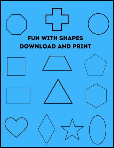 Fun With Shapes, 14 Coloring Pages PLUS/Fun Shapes to Color/Learn Your ...