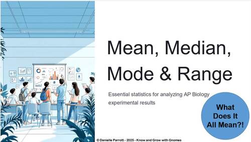 AP Biology PDF Presentation: Mean, Median, Mode & Range for Data Analysis