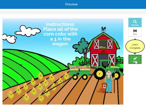 Farm Kindergarten Count To 5 Corn Harvest Math Activity Digital Boom Cards™