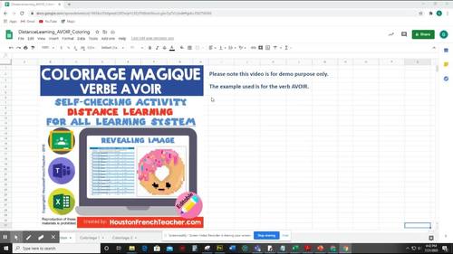 Digital French Pixel Art - ER VERBS-Mystery Picture Magic Picture (2 ...