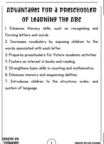 My ABC Workbook by Thinker Think Outside the Box | TPT