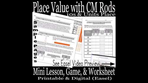 Place Value with Centimeter Rods-10s & Units Place -Cuisenaire Rods ...