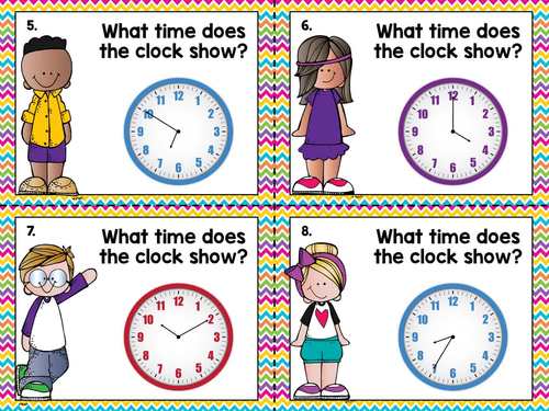 Telling Time (to Nearest 5 Minutes) Digital & Print Task Cards by ...