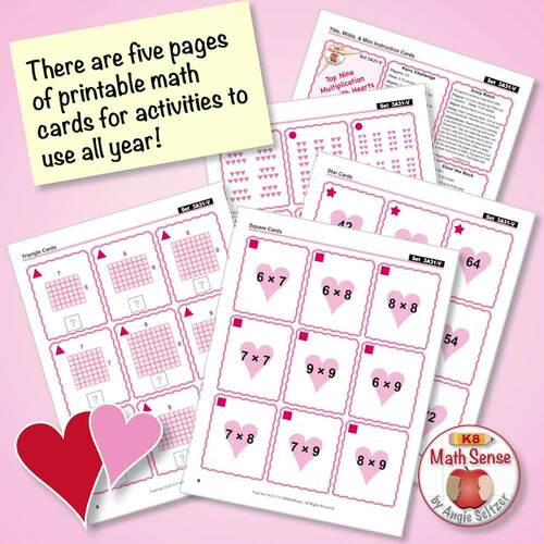 3rd-4th Grade Math Games | Top 9 Multiplication Facts | Valentines Day ...