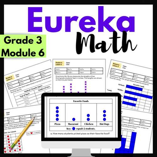 Engage NY {Eureka} Math Grade 3 Module 6 Review Packet Data | TPT