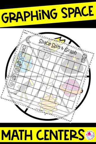 Graphing Math Center Outer Space | Kindergarten First Grade Graph Math ...