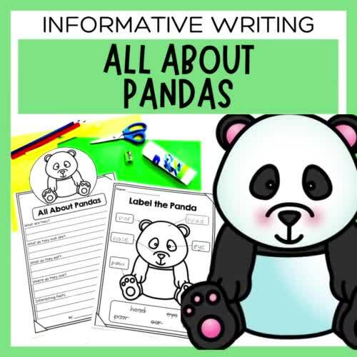 Panda Information Report | Zoo Animal Informational Writing | Label A Panda